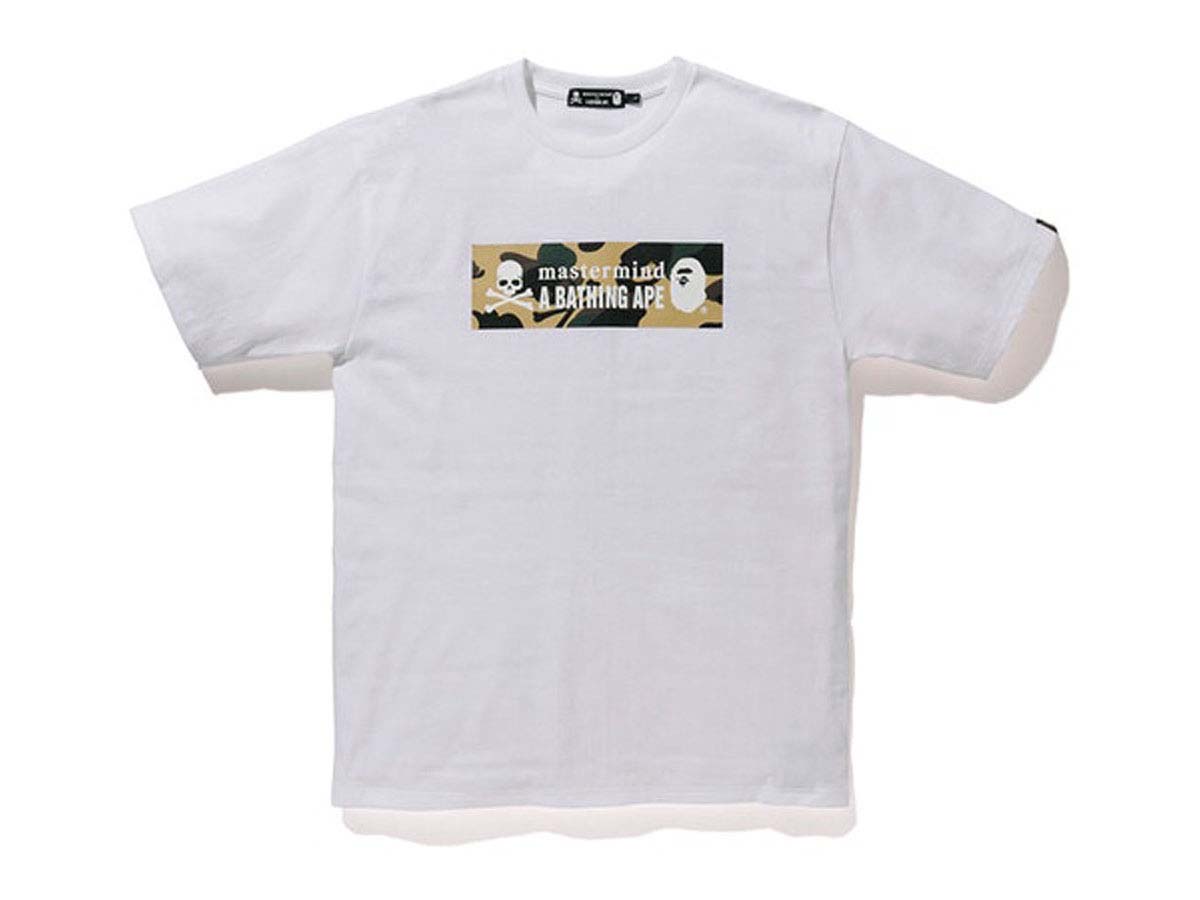 Buy Bape Mastermind Japan Camo Logo Tee White Yellow | SASOM