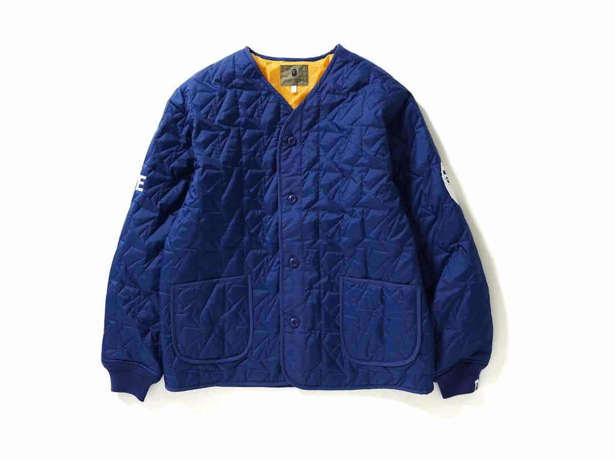 BAPE Quilted Jacket Jacket Navy Shop Authentic at SASOM