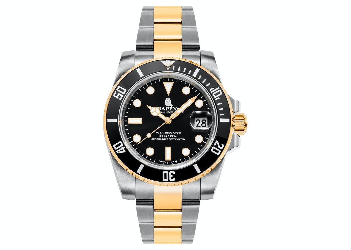 BAPE Type 1 BAPEX Watch (FW21) Gold Shop Authentic at SASOM
