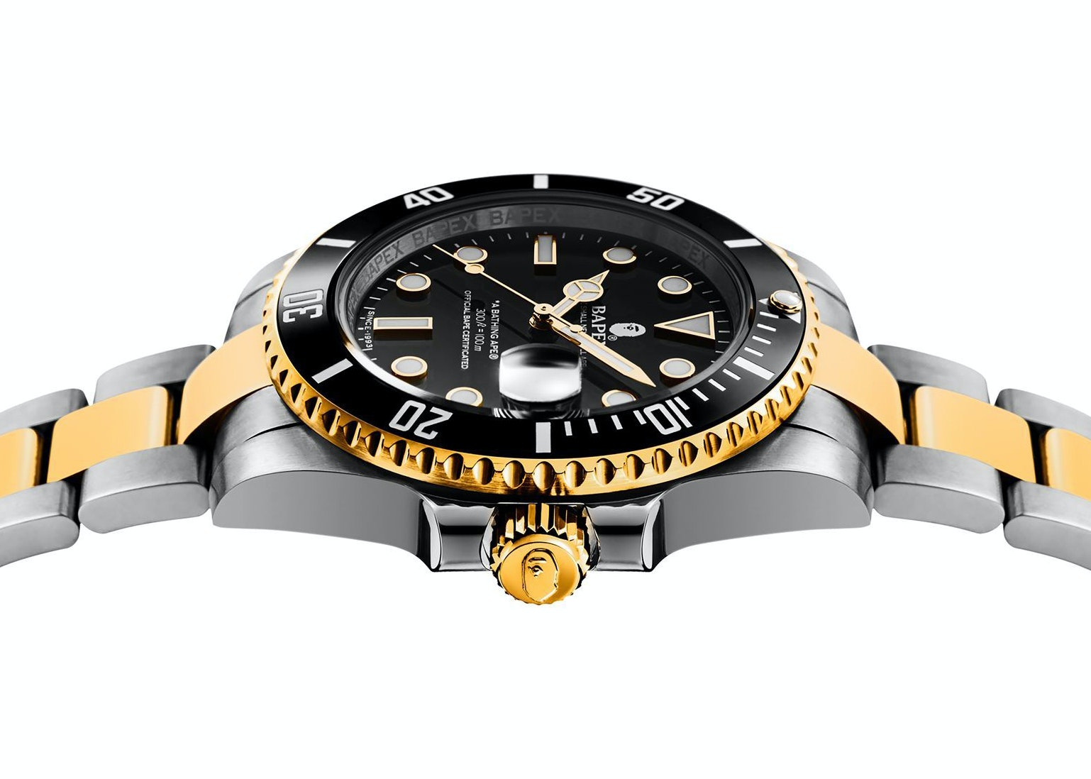 BAPE Type 1 BAPEX Watch (FW21) Gold Shop Authentic at SASOM