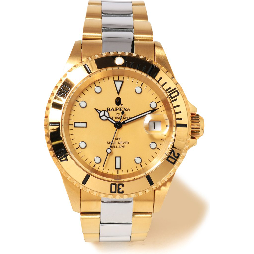 BAPE Type 1 Bapex Watch Gold Shop Authentic at SASOM