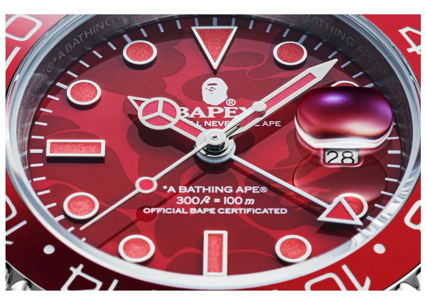 ช้อป BAPE Type 2 BAPEX Color Camo Watch Redของแท้ที่ SASOM