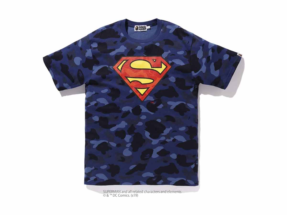 SASOM | เสื้อผ้า BAPE x DC Superman Color Camo Tee Navy เช็คราคาล่าสุด