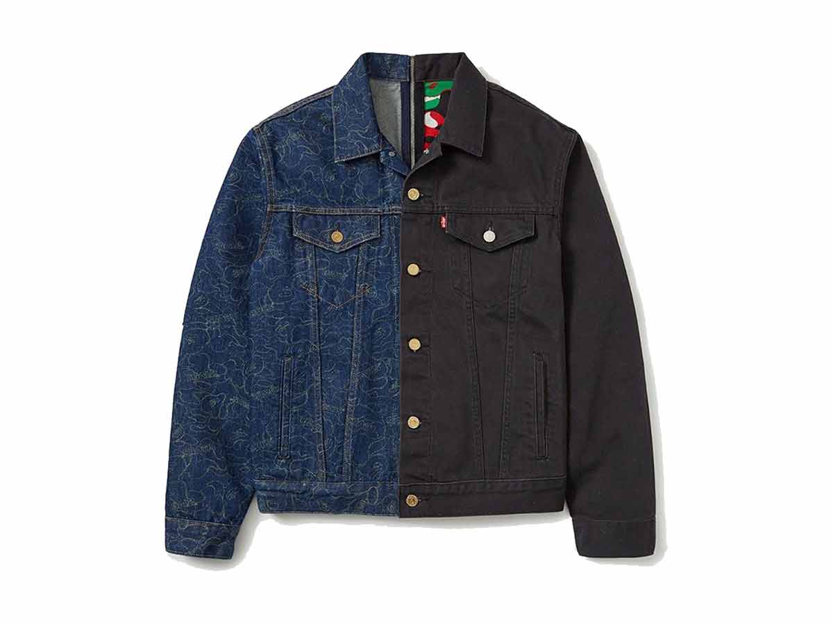 BAPE x Levi's Jean Jacket Blue/Black Shop Authentic at SASOM