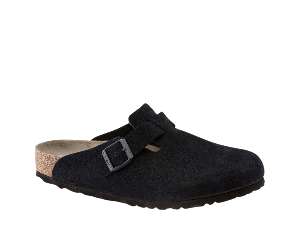 Birkenstock Boston Clog Suede Leather Midnight | SASOM
