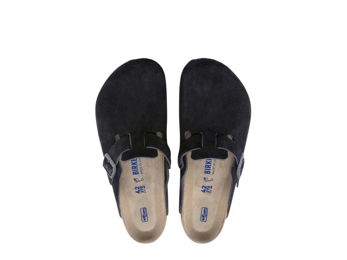Birkenstock Boston Clog Suede Leather Midnight | SASOM