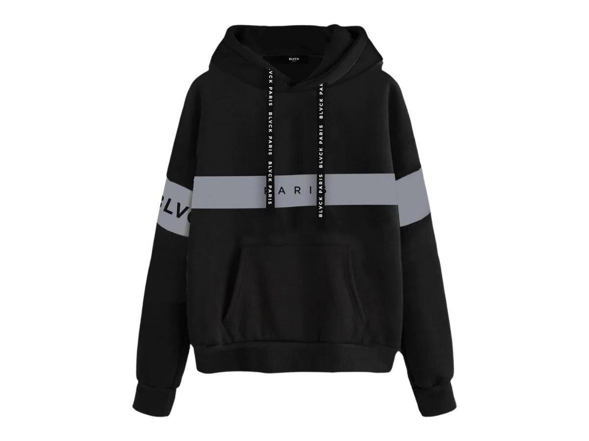 SASOM | เสื้อผ้า Blvck Bold Stripe Hoodie Black เช็คราคาล่าสุด