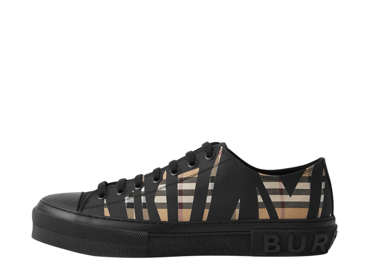 Burberry Sliced Check Cotton Sneakers Archive Beige | SASOM