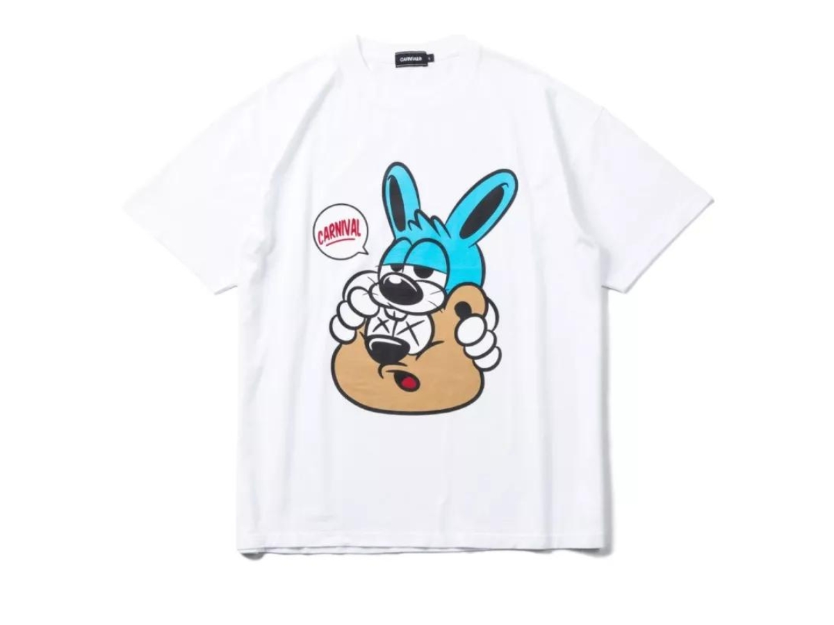 Carnival Aw-Bite Bunny Ovs T-Shirt White SS23 | ของแท้