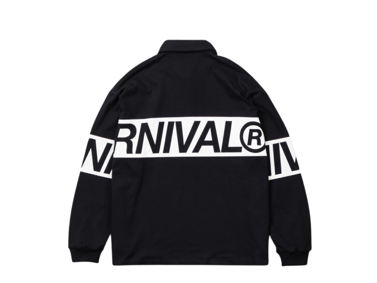 Carnival Half Zip Rugby Polo Black (SS23) | ของแท้