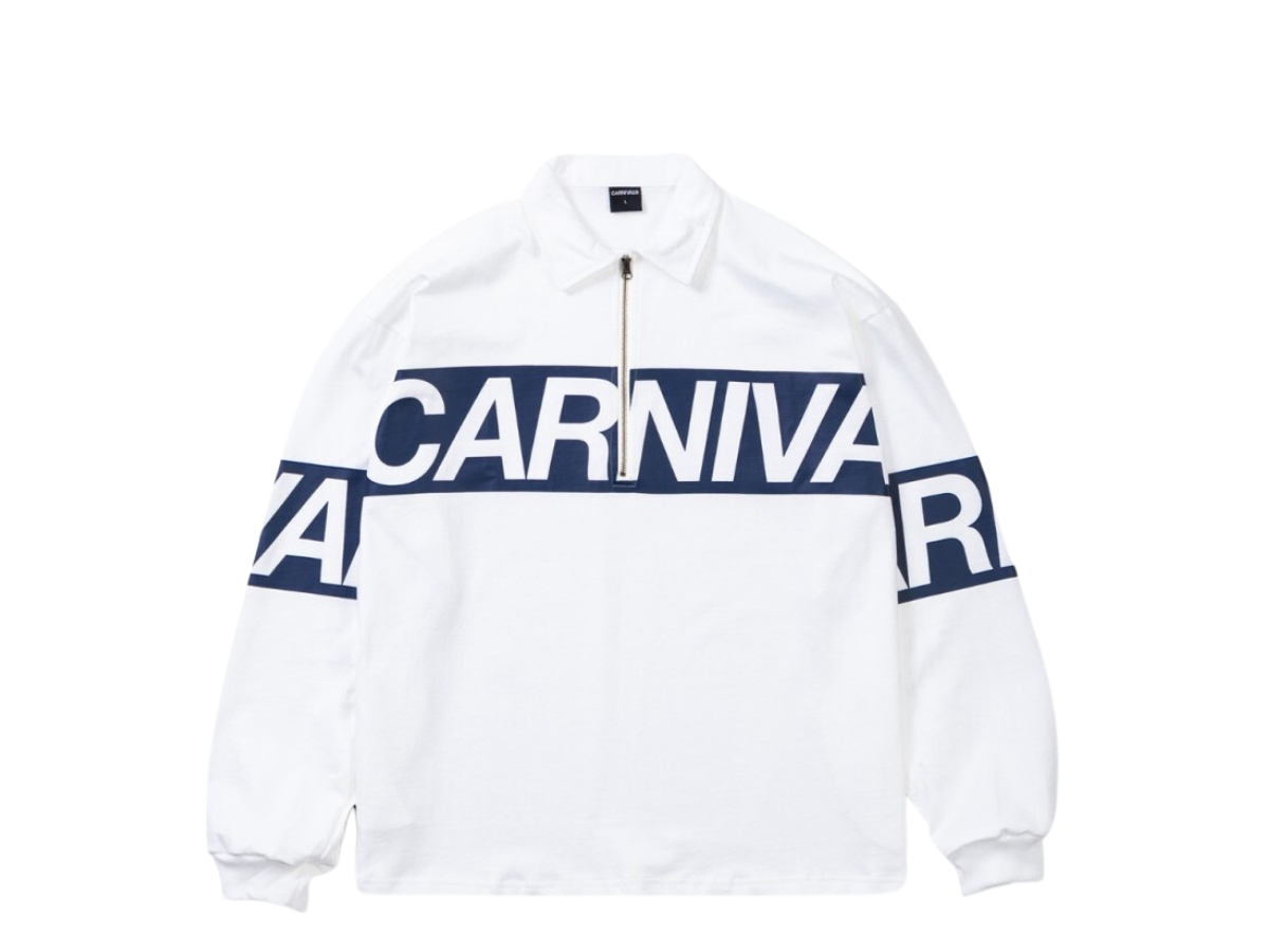 Carnival Half Zip Rugby Polo White (SS23) | ของแท้