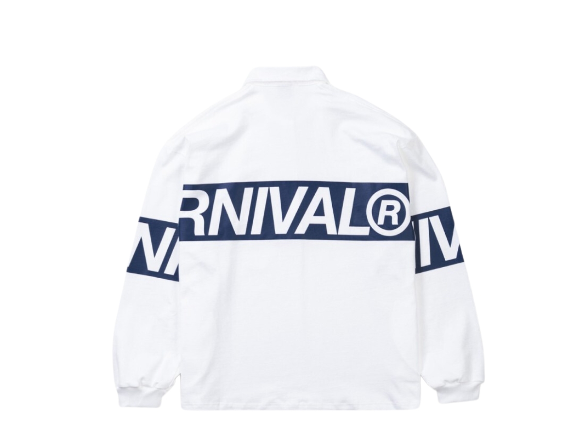 SASOM | เสื้อผ้า Carnival Half Zip Rugby Polo White (SS23) เช็คราคาล่าสุด