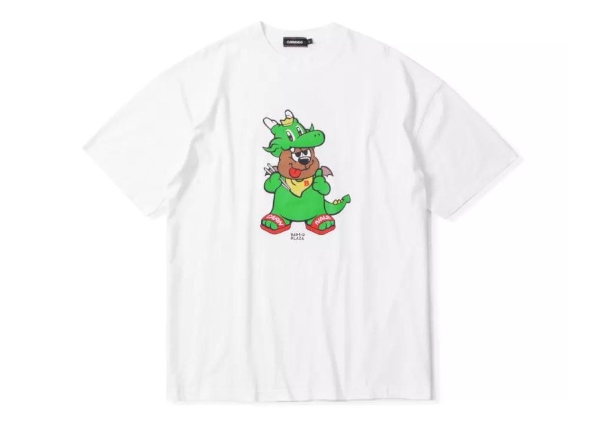 Carnival X Bar B Q Plaza Mascot OVS T-Shirt White | ของแท้