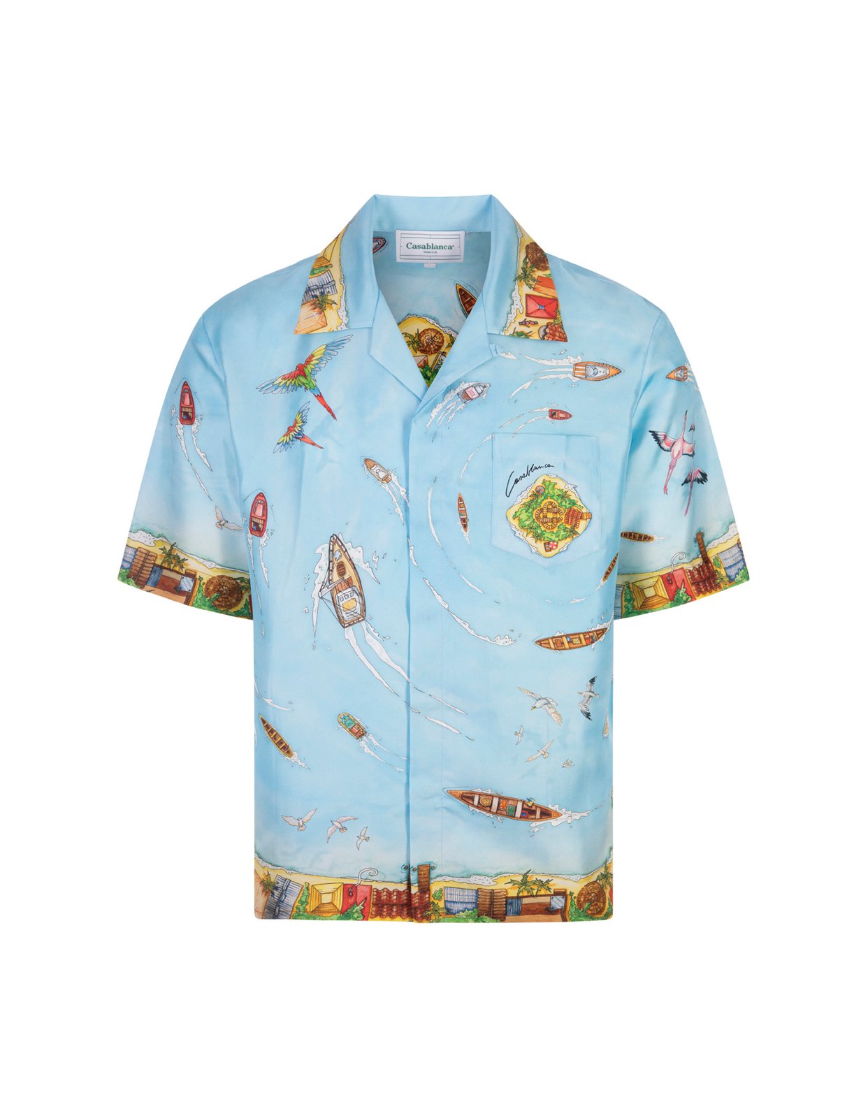 CASABLANCA CB Cuban Collar Short Sleeve Shirt MAISON SUR PILOTI