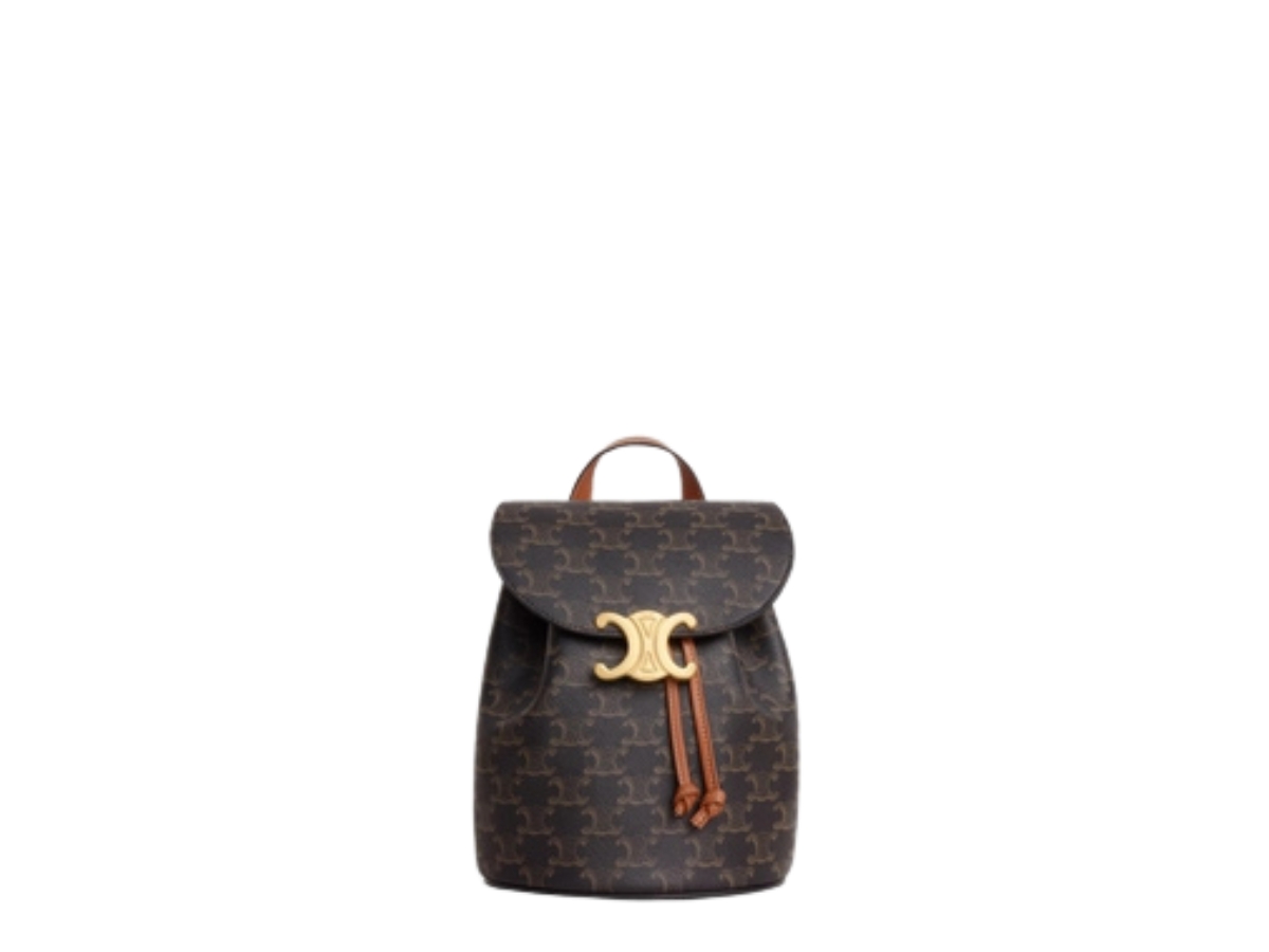 Celine Backpack Celine Bonnie In Triomphe Canvas And Calfskin Leather ...