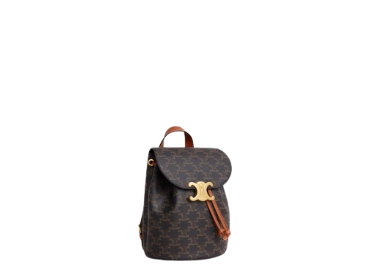 Celine Backpack Celine Bonnie In Triomphe Canvas And Calfskin Leather ...