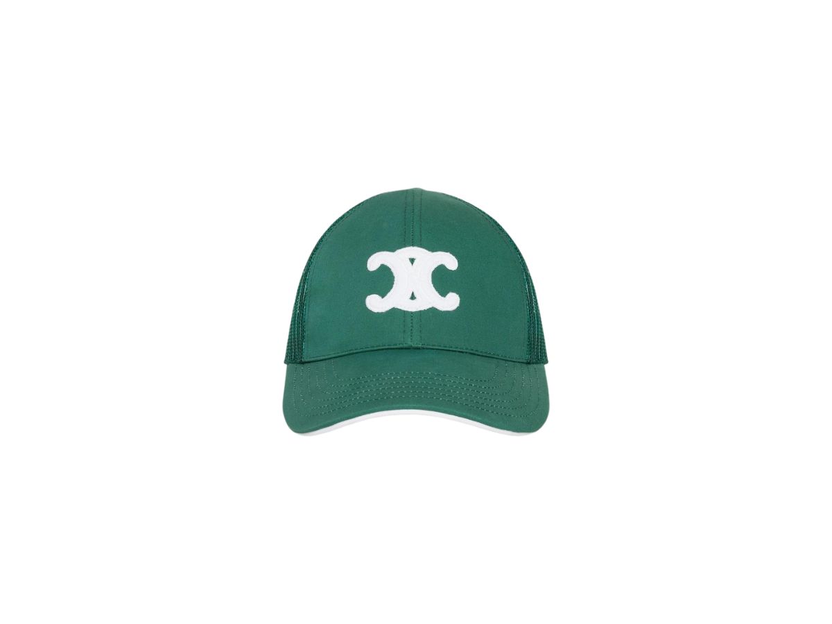SASOM | เครื่องประดับ Celine Baseball Cap In Cotton Dark Green White ...