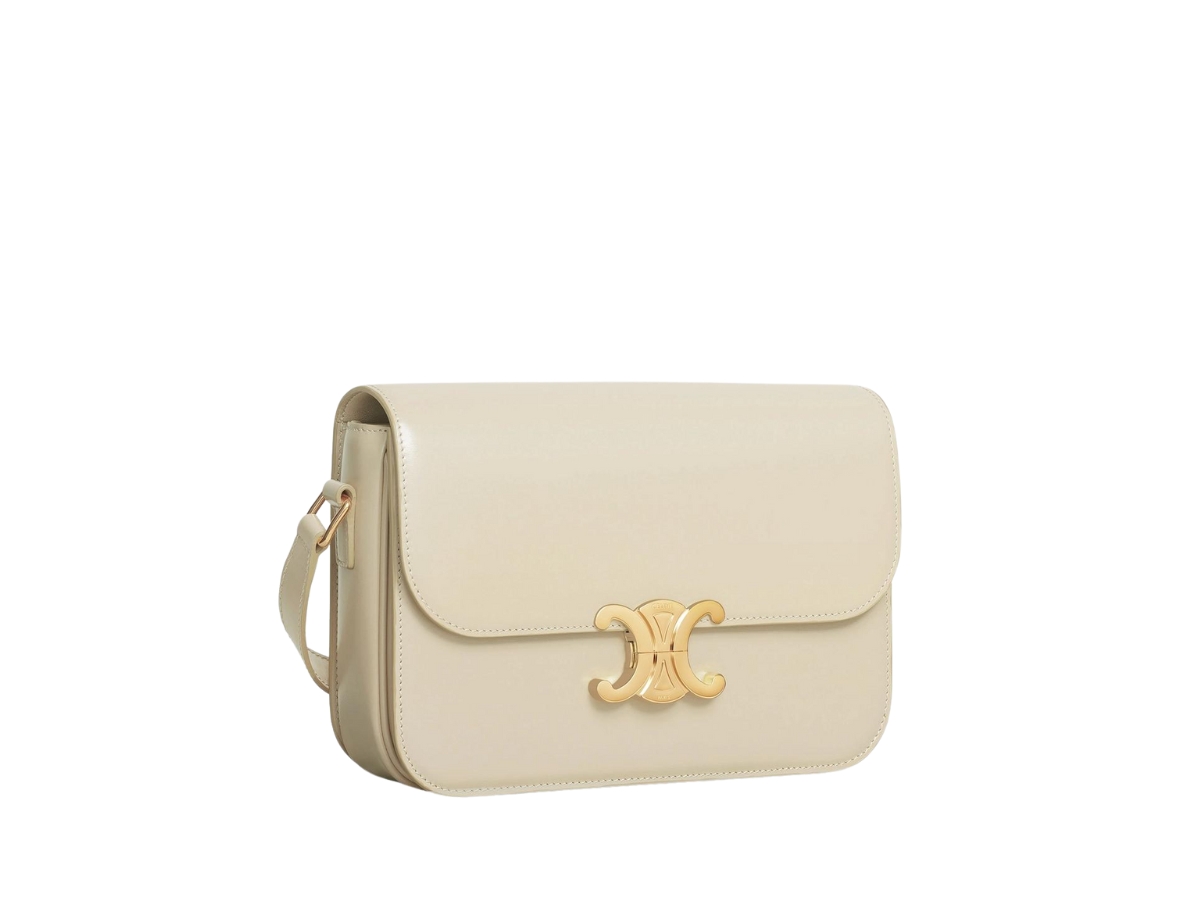 Celine Classique Triomphe Bag In Shiny Calfskin With Gold Finishing ...