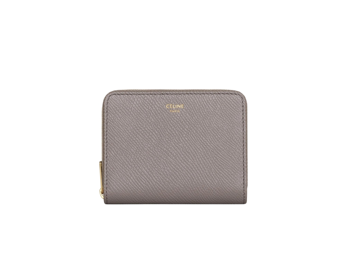SASOM | bags Celine Compact Zipped Wallet In Grained Calfskin With Gold ...