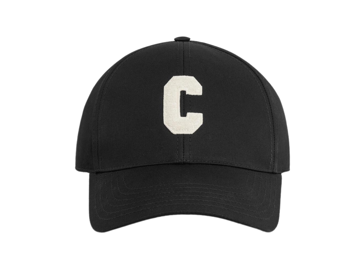 Buy Celine Initial Baseball Cap In Cotton Black | SASOM