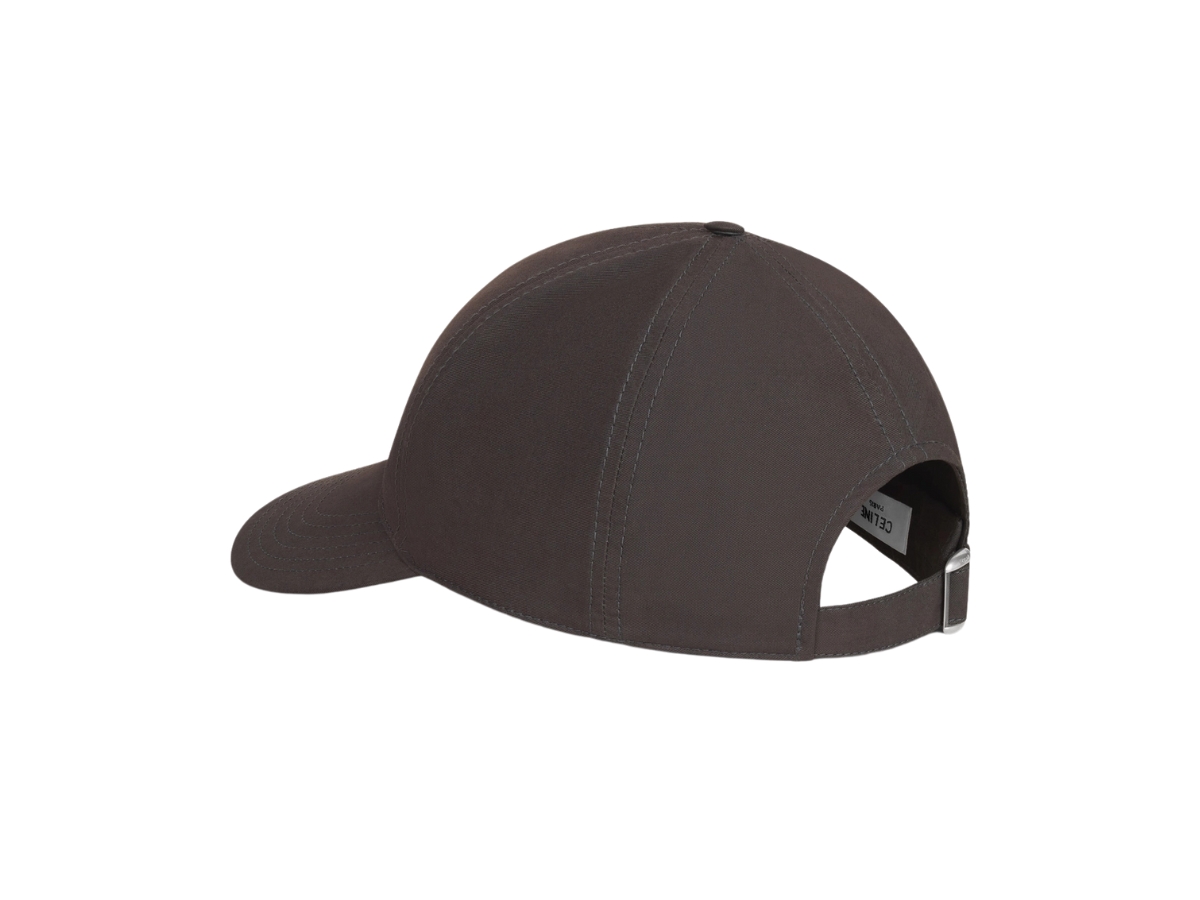 Celine Initial Baseball Cap In Cotton Dark Ebene | ของแท้