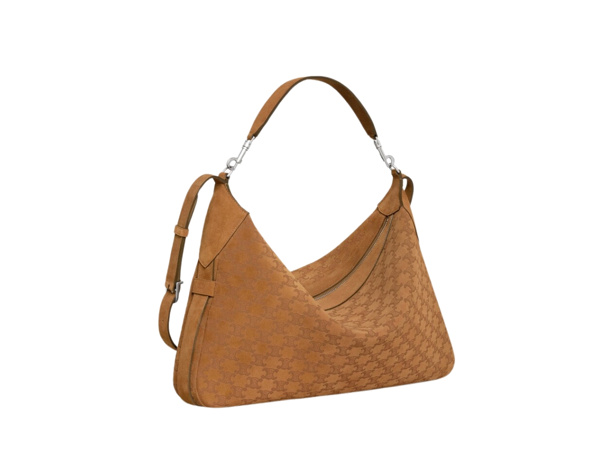 Celine Large Strap Romy In Suede Calfskin And Triomphe With Silver ...