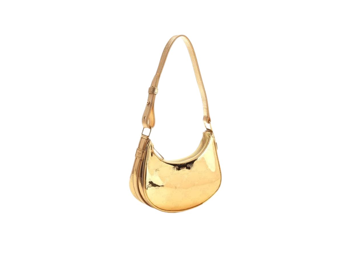 Celine Mini Ava In Triomphe Shiny Calfskin Gold | ของแท้