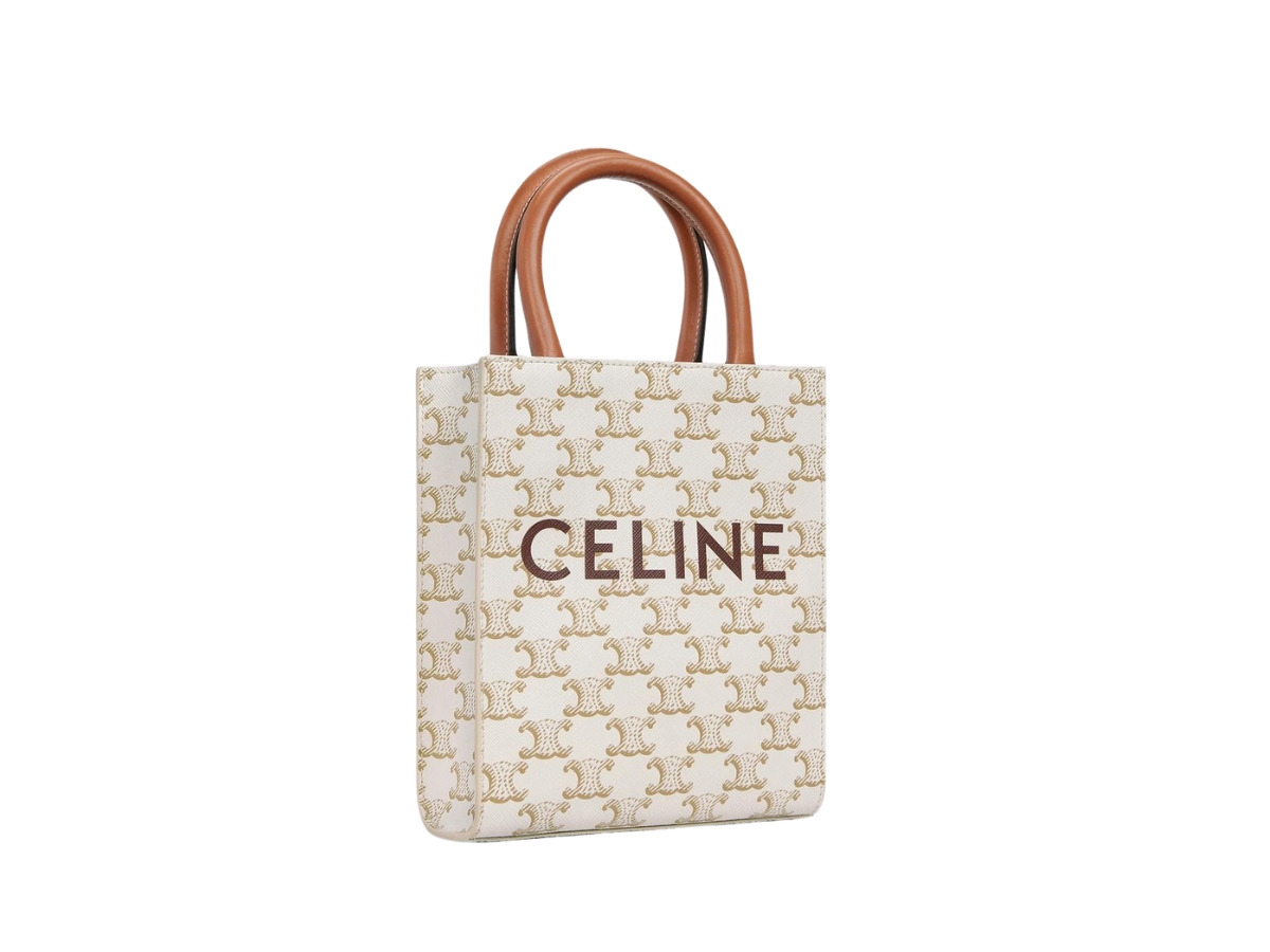 Celine Mini Vertical Cabas In Triomphe Canvas And Calfskin With Celine ...