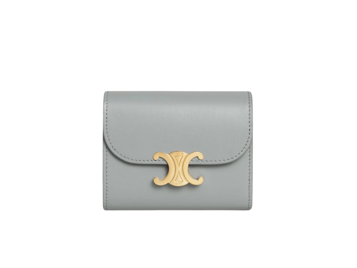 SASOM | กระเป๋า Celine Small Wallet Triomphe In Shiny Calfskin With ...