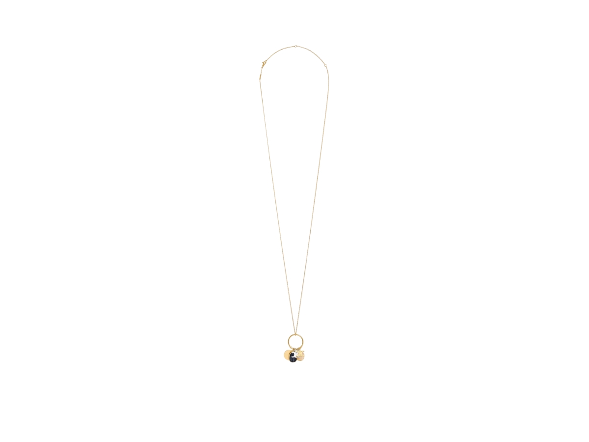 Celine Triomphe Indie Charms Necklace In Brass With Gold And Silver ...