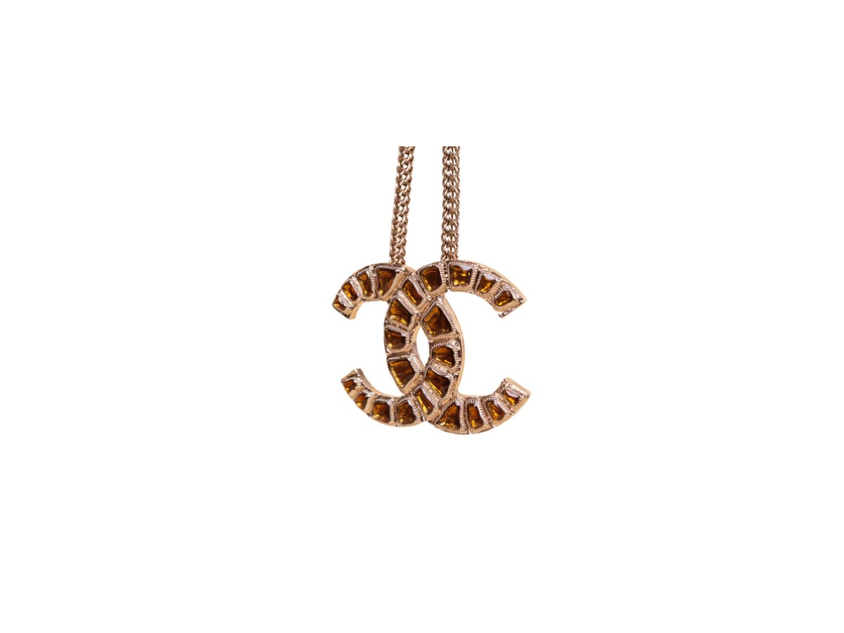 Buy Chanel Along The Nile CC Pendant Necklace Gold | SASOM