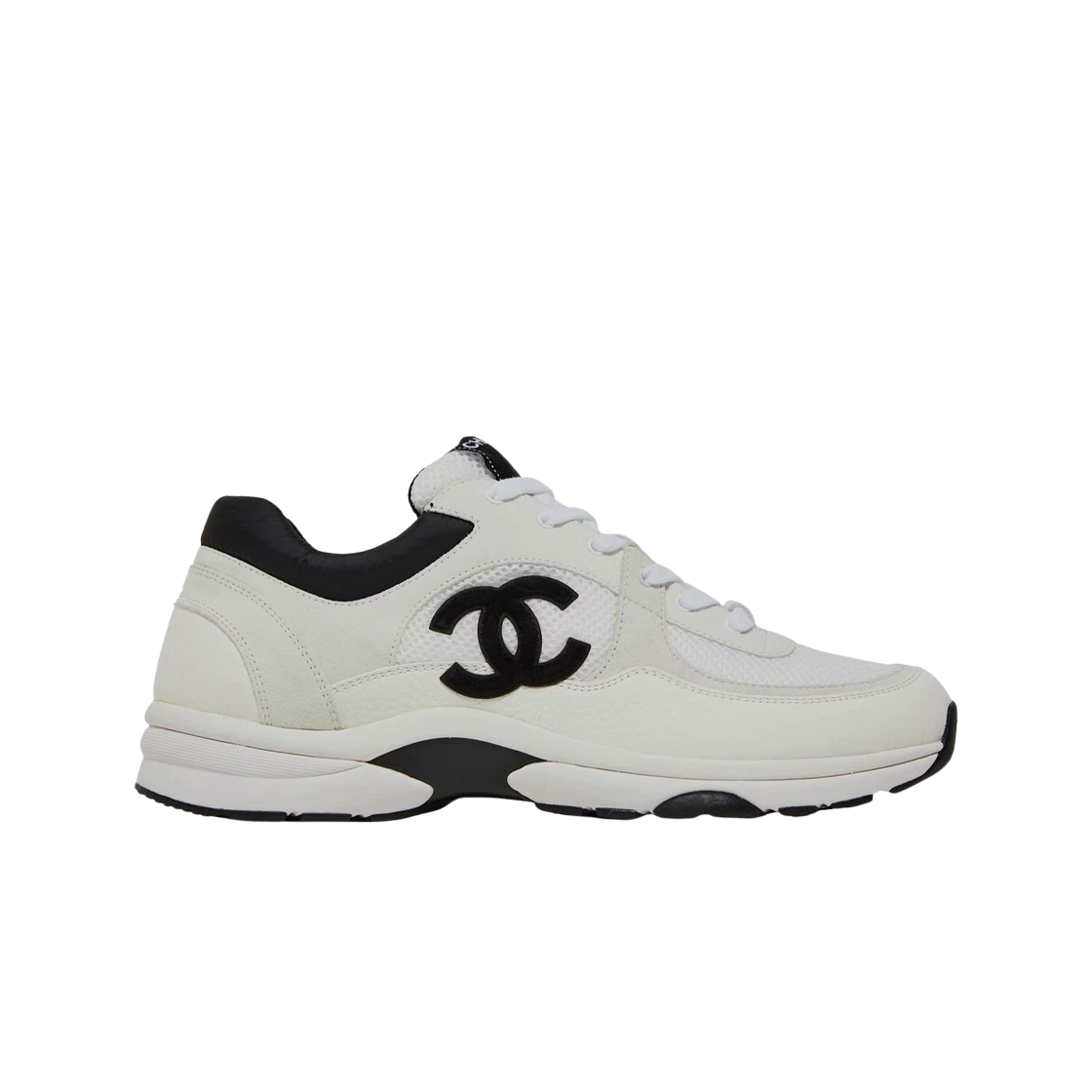 Chanel Sneakers Mesh Suede Calfskin Grained Calfskin White Black Chanel Sneakers Mesh Suede Calfskin Grained Calfskin White Black