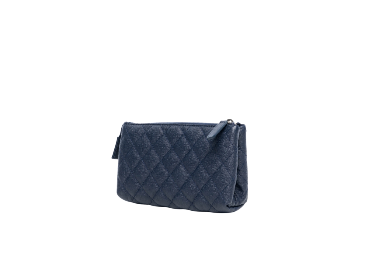 Chanel Small Pouch Wallet In Navy Shop Authentic at SASOM