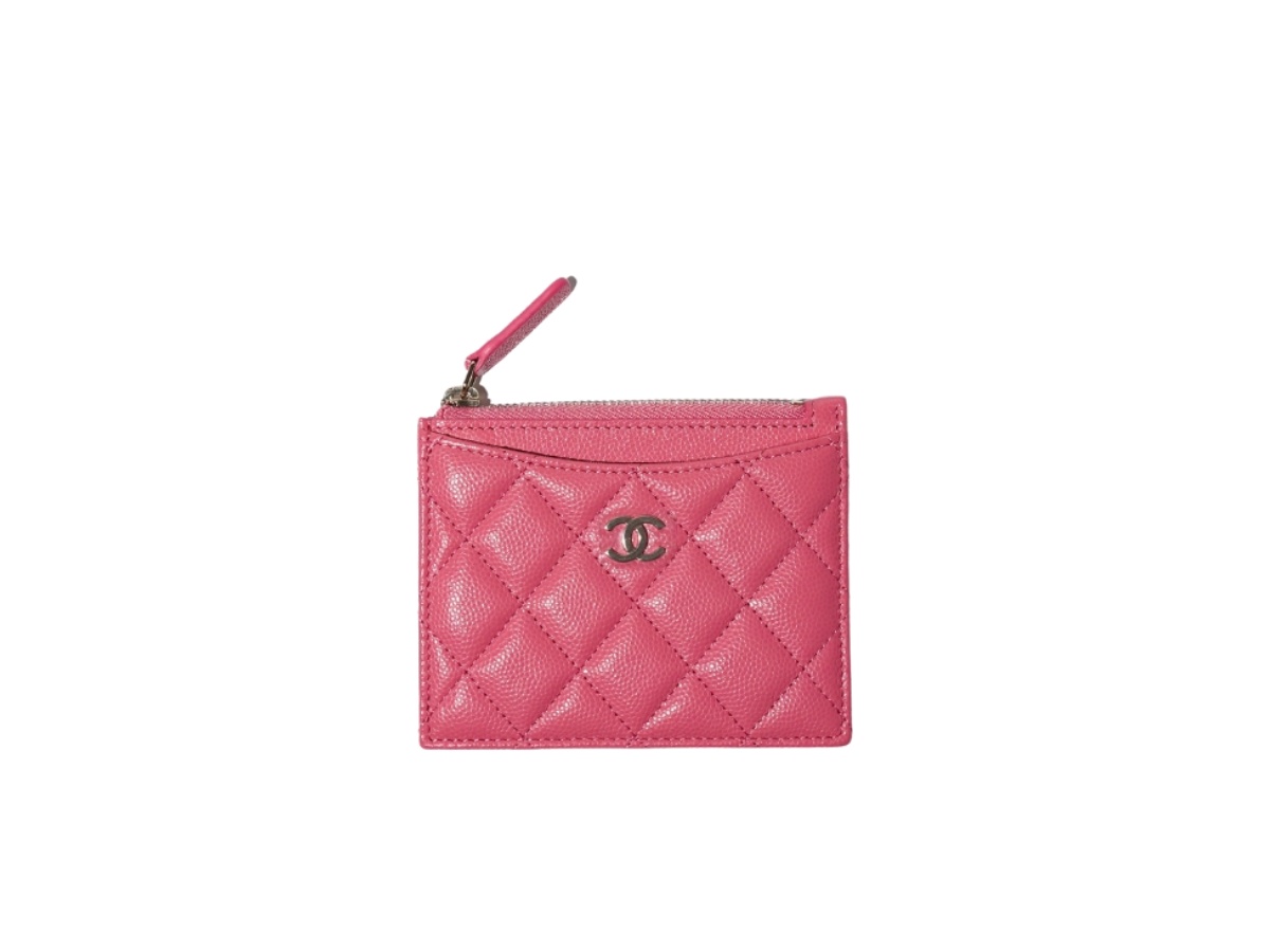 ช้อป Chanel Zipped Card Holder Pinkของแท้ที่ SASOM