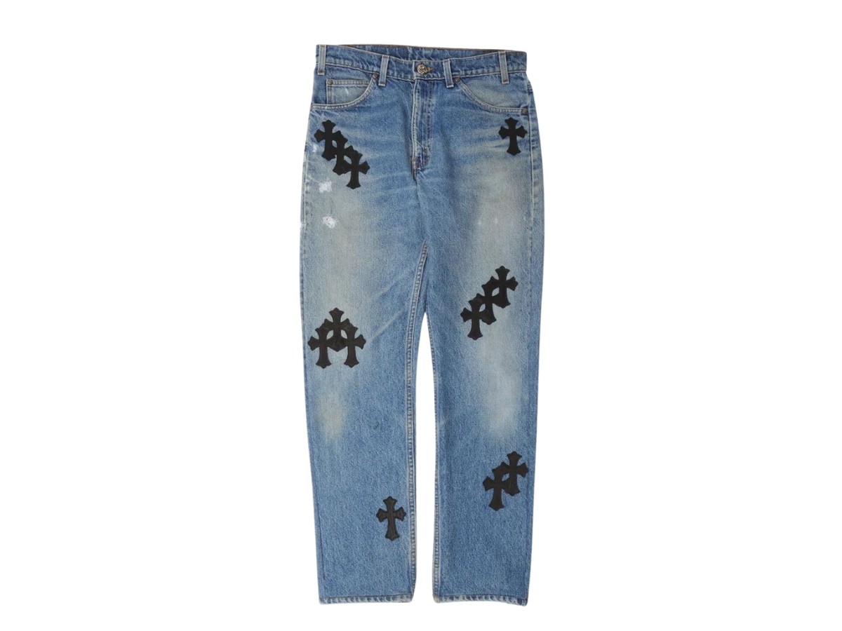 Chrome Hearts Levi's Cross Patch Jeans Blue Black | ของแท้