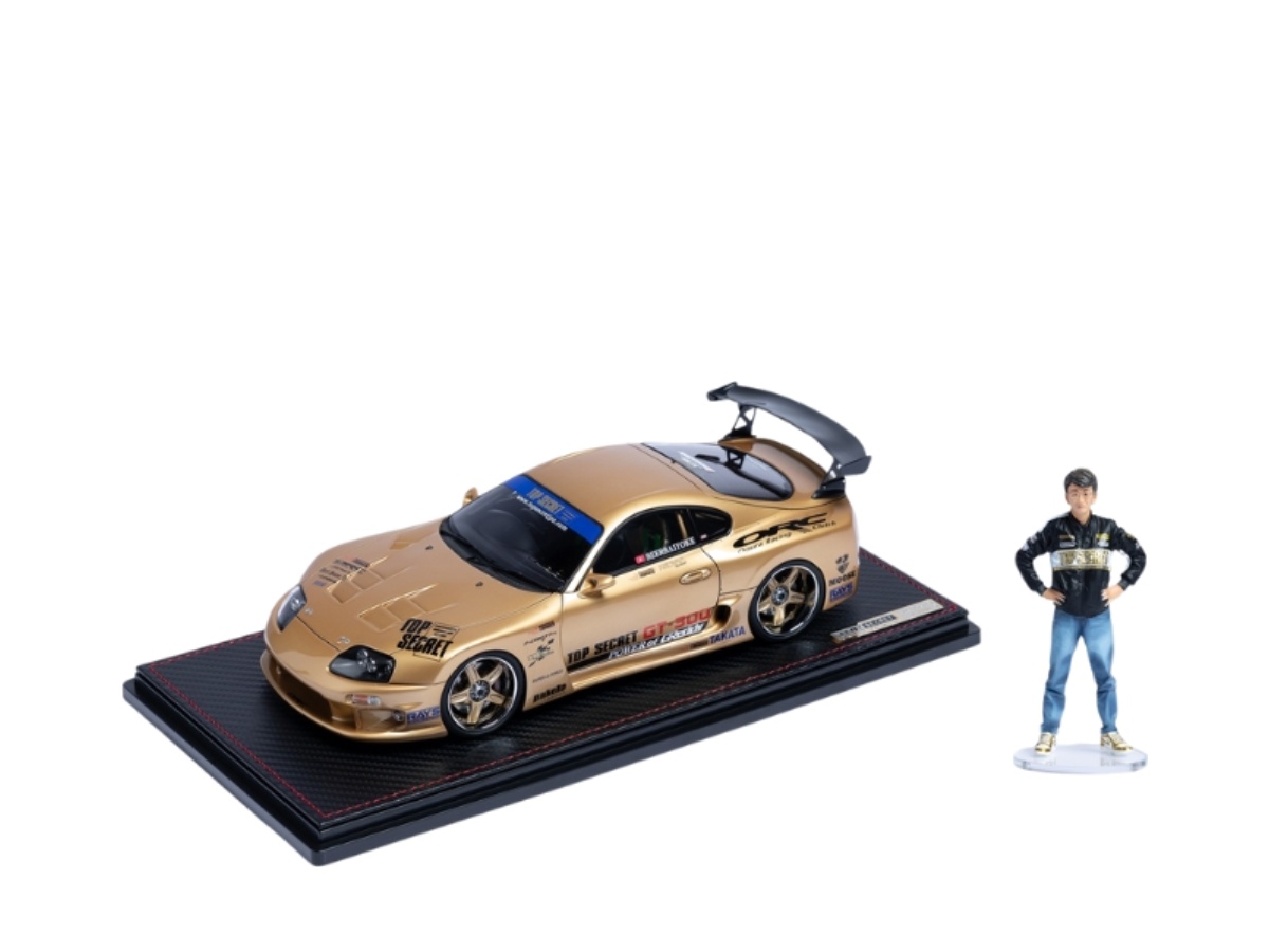Carnival X Top Secret Toyota Supra GT300 (a80) Gold + Figure Mr. Nagata D