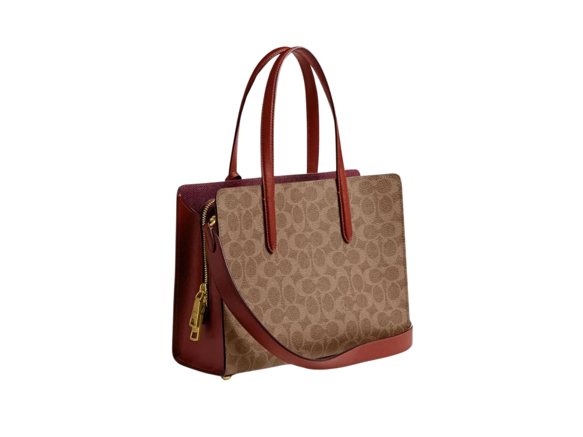 Coach Carter Carryall 28 In Signature Canvas Tan Rust