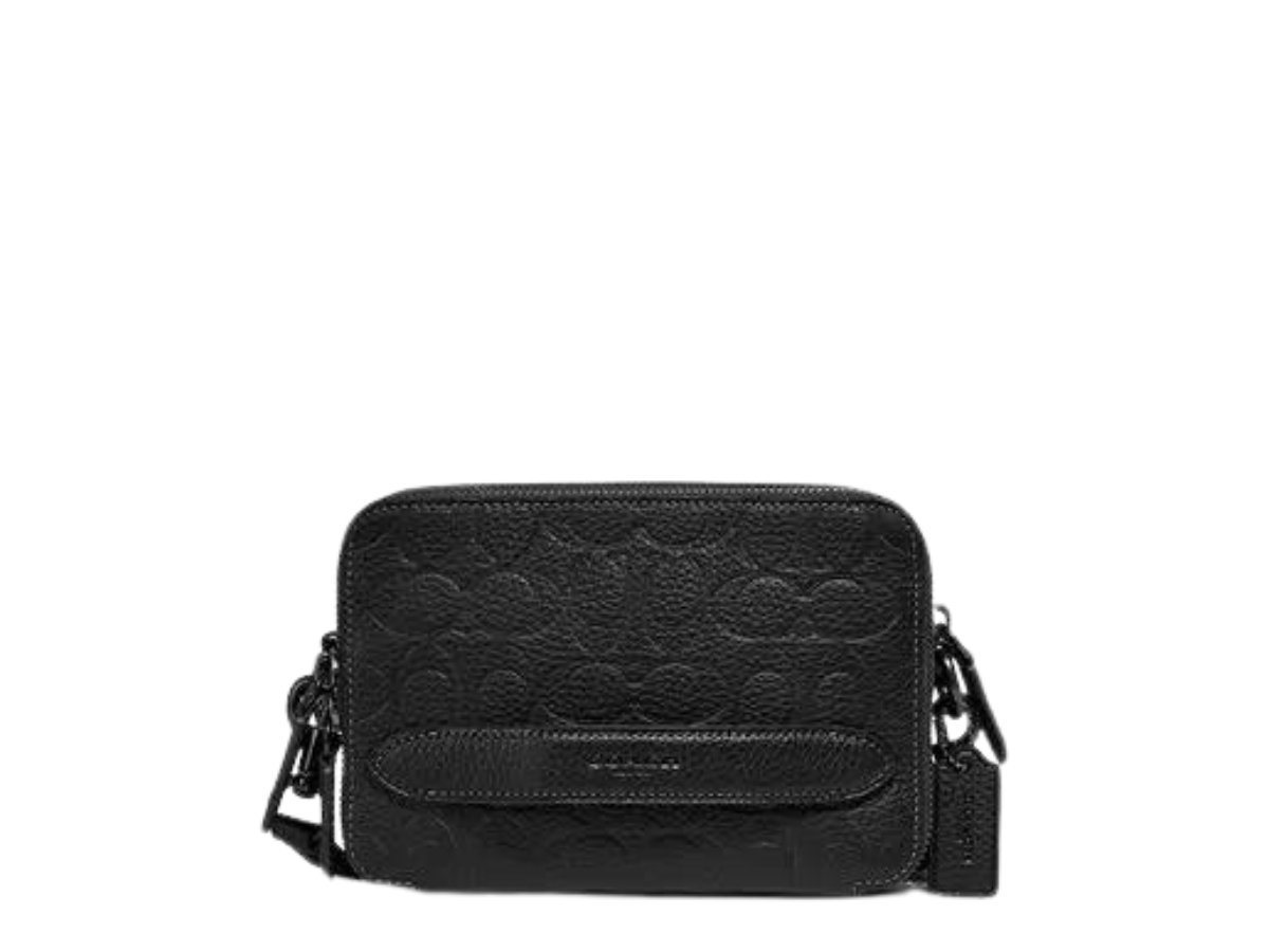 Coach Charter Crossbody In Signature Leather With Black Hardware Black