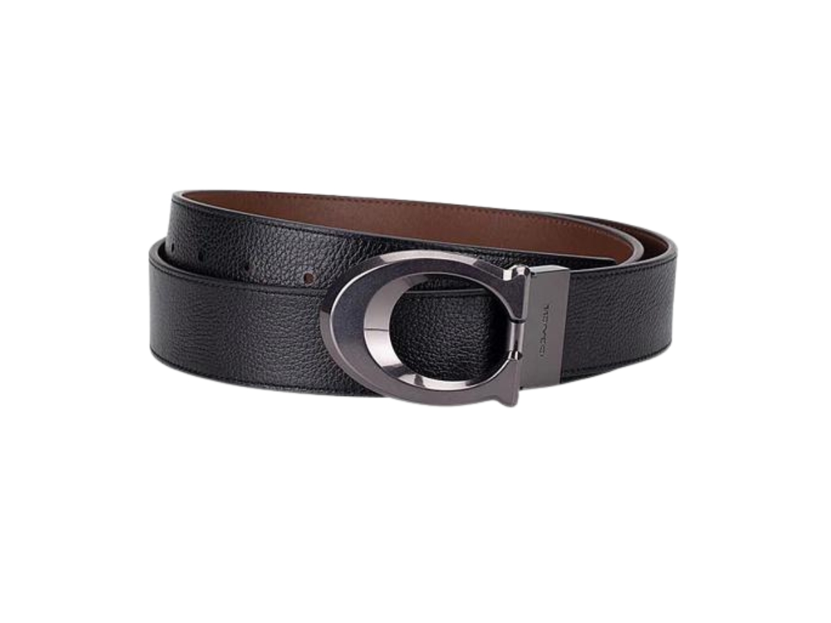 Coach Cut To Size Reversible Belt In Refined Pebble Leather And Refined ...