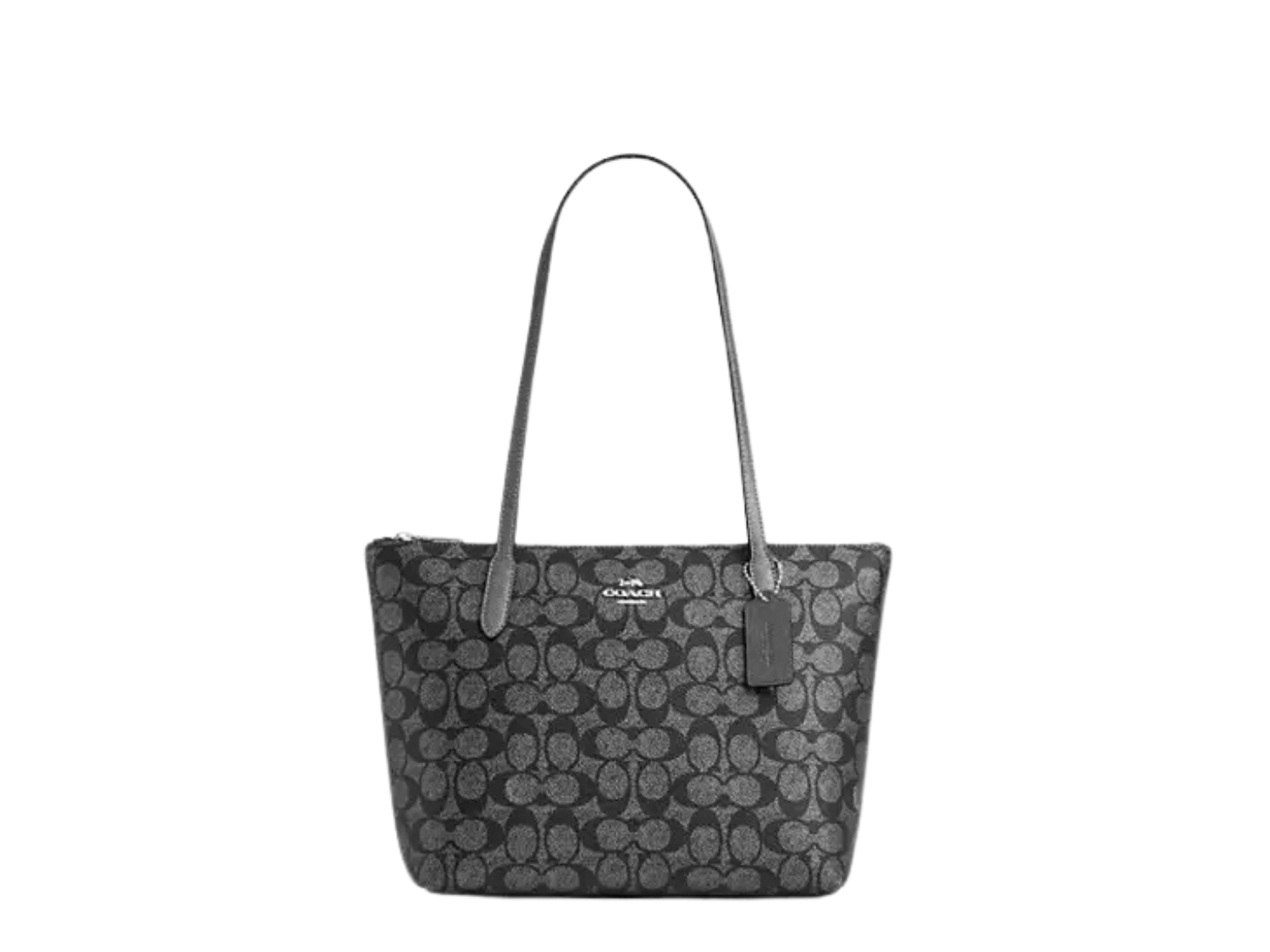 Coach Fiona Zip Tote Bag In Signature Canvasand Metallic Smooth ...