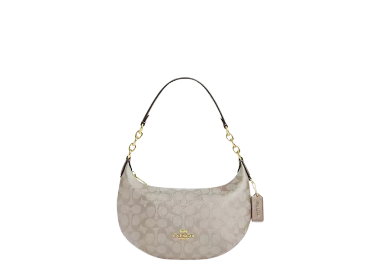 Coach Payton Hobo Bag In Signature Canvas With Gold Champagne Multi