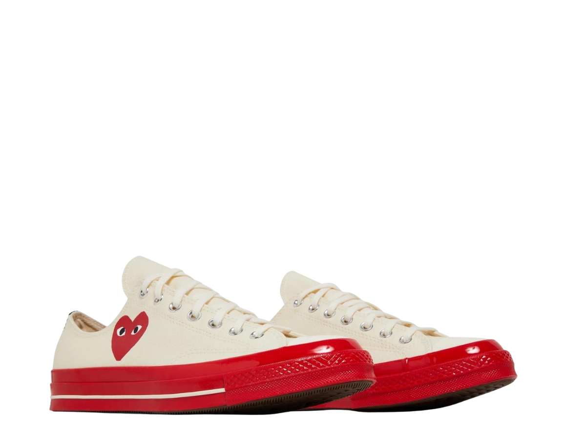 Converse Chuck Taylor All-Star 70 Ox Comme des Garcons PLAY Egret Red ...