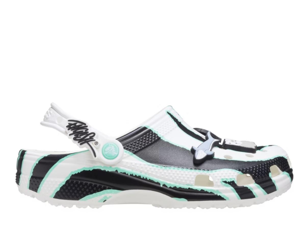 Crocs Classic Clog Ron English Party Animals Zebra White