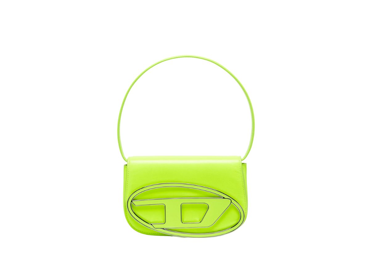 SASOM | bags Diesel 1DR Shoulder Bag In Neon Leather Yellow Fluo Check ...