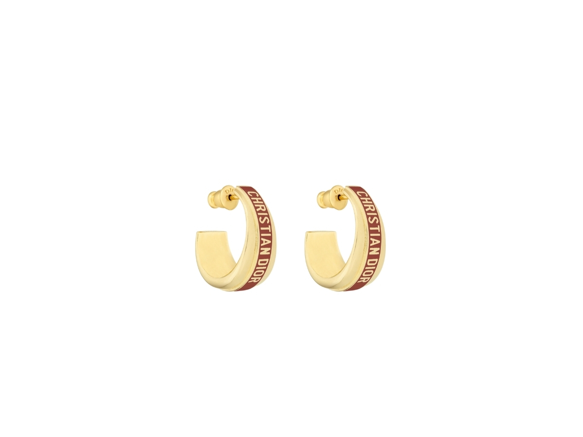 SASOM | เครื่องประดับ Dior Code Earrings In Gold-Finish Metal And Coral ...