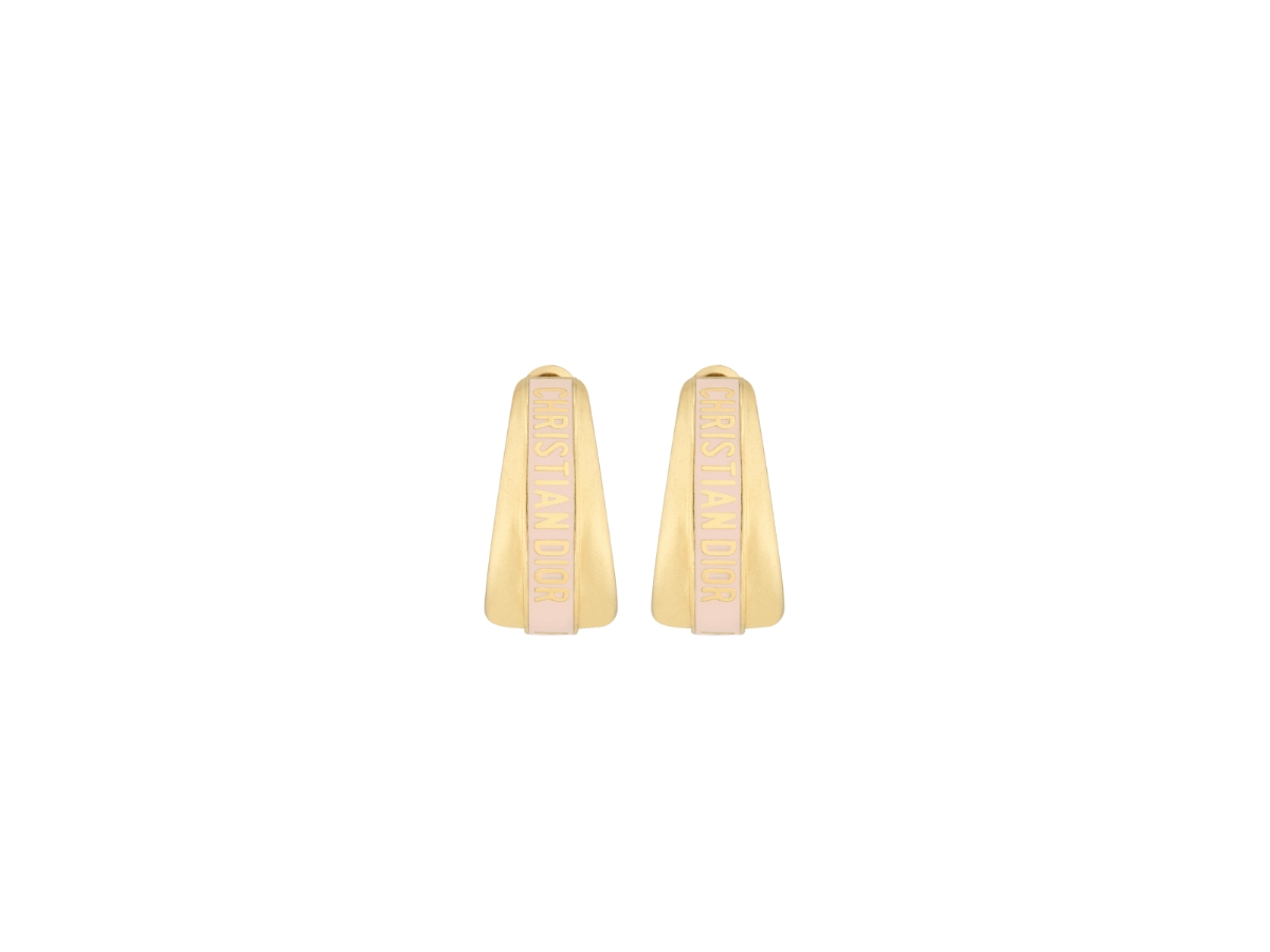 SASOM | เครื่องประดับ Dior Code Earrings In Gold-Finish Metal And Sand ...