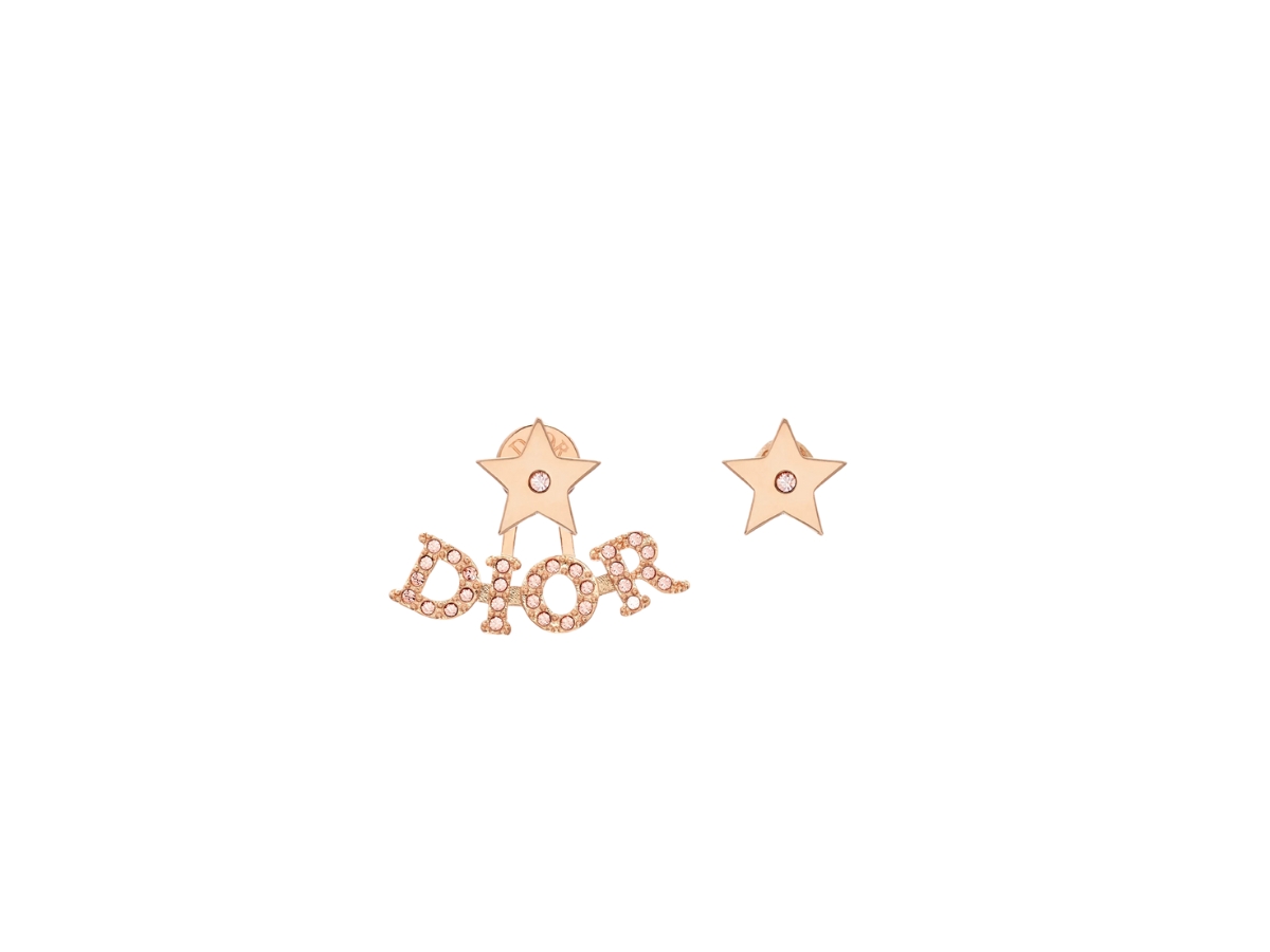 Dior Dio(r)evolution Earrings In Pink-Finish Metal and Pink Crystals