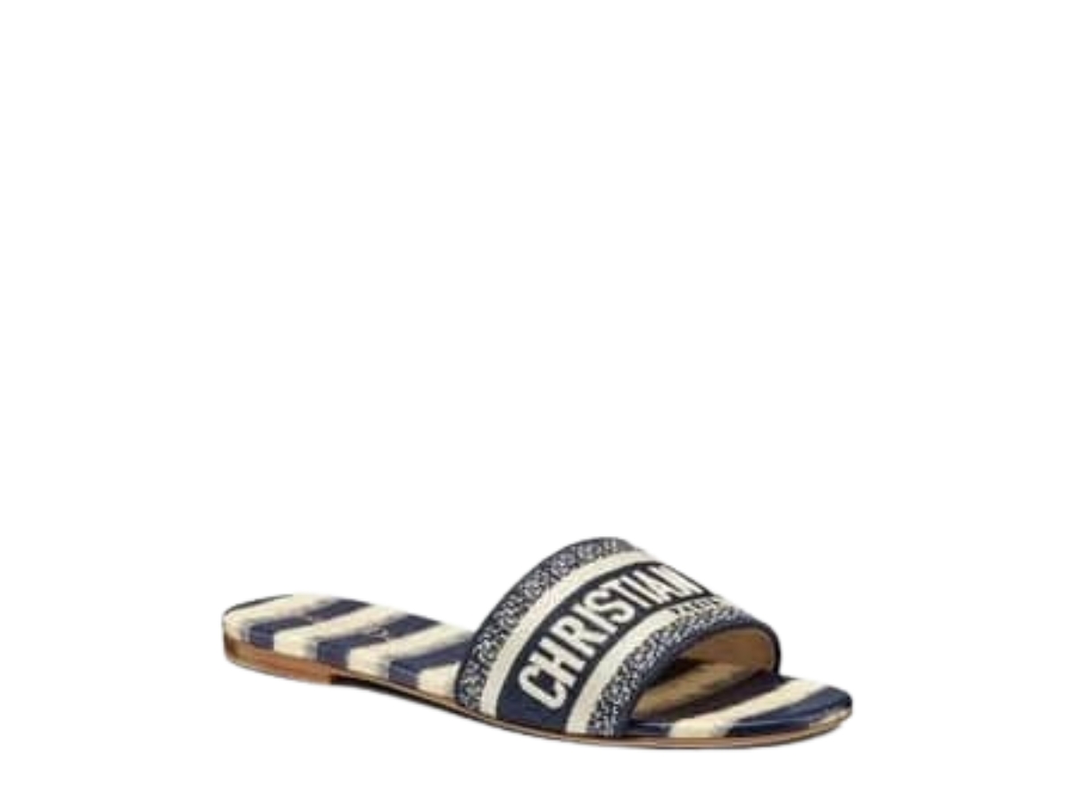 Dior Dway Slide In Christian Dior Lettering WIth Blue And White Rubber ...