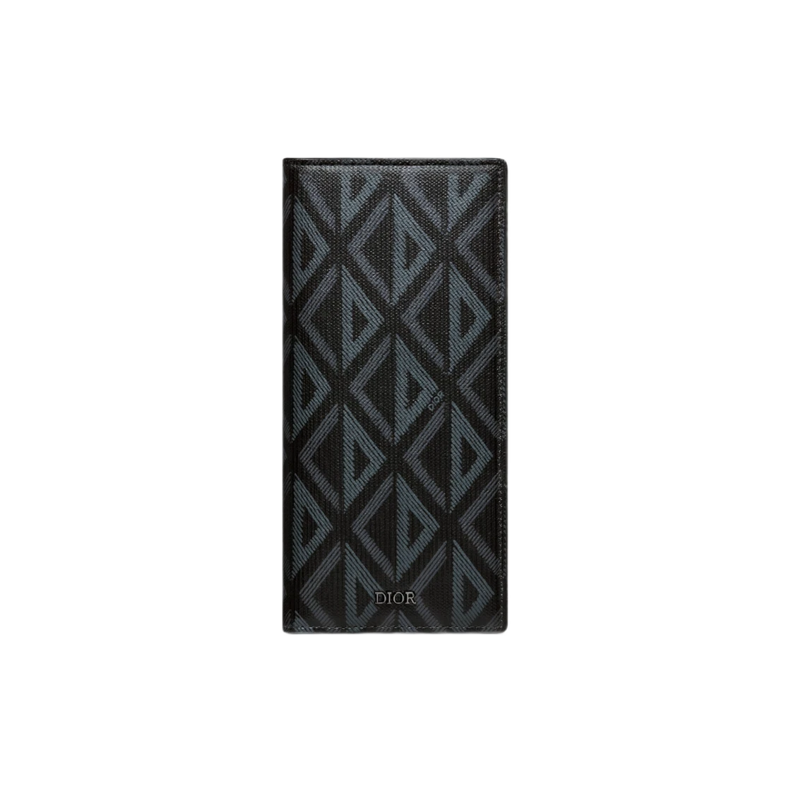 Dior Vertical Long Wallet Black CD Diamond Canvas | ของแท้