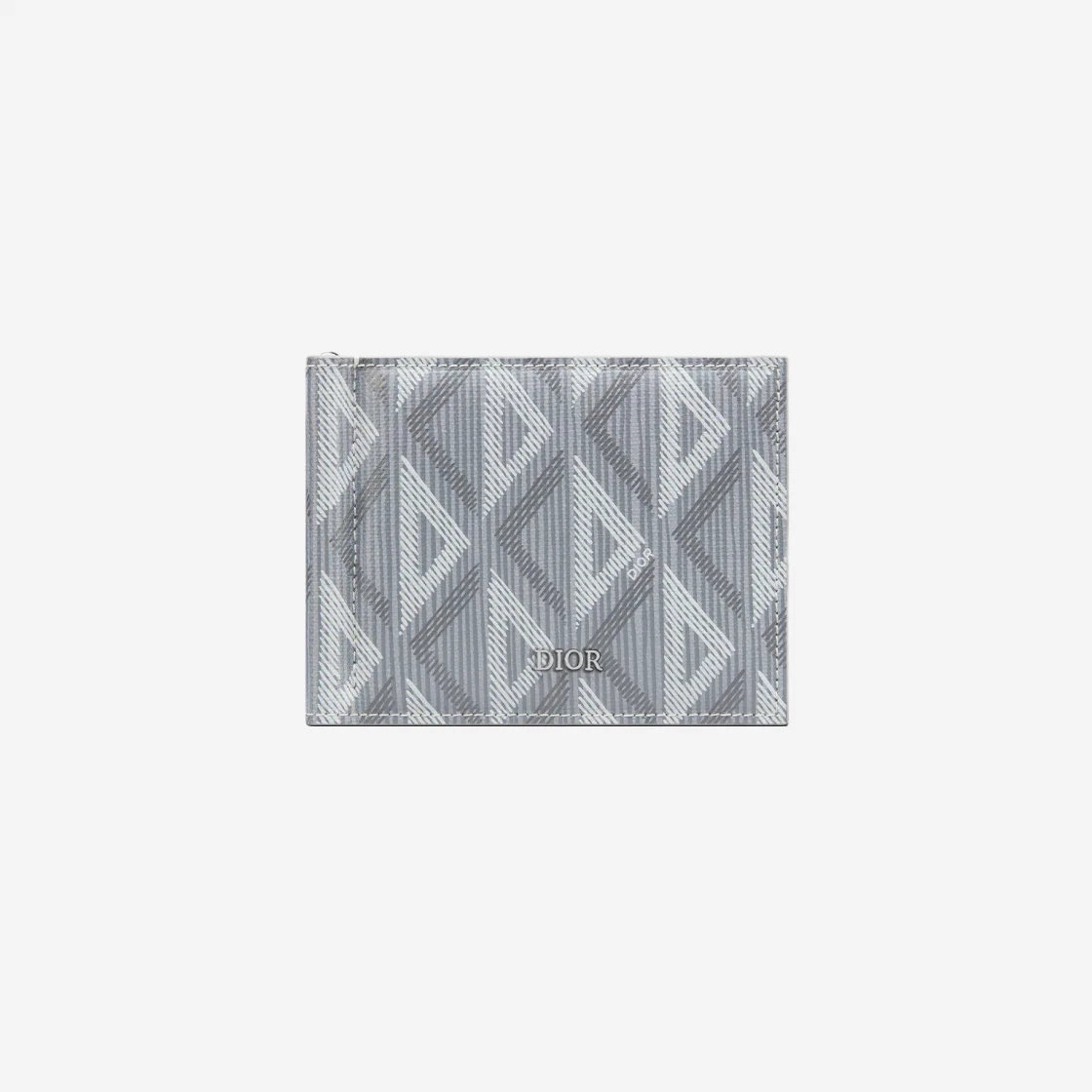 Dior Wallet with Bill Clip CD Diamond Canvas Grey | ของแท้